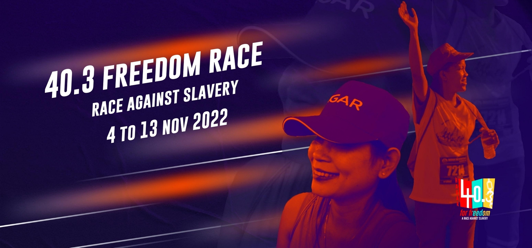 The Race against Slavery: 40.3 Freedom Race 2022 - Hagar Singapore